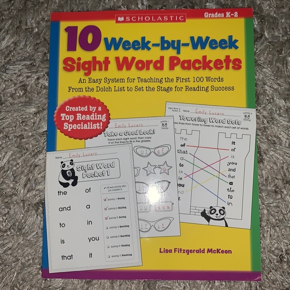Scholastic | Other | Week By Week Sight Word Packets Work Book | Poshmark